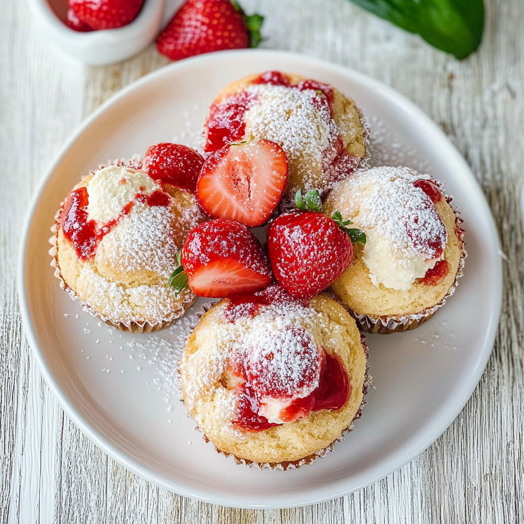 Low-Calorie Strawberry Ricotta Cupcakes